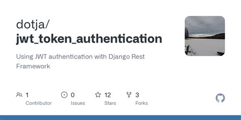 Github Dotja Jwt Token Authentication Using Jwt Authentication With Django Rest Framework
