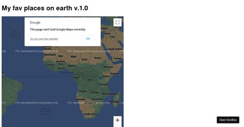 Google Map Example Codesandbox