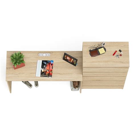 Стол письменный 1200 с комодом 700 5 ящиков Мори дуб сонома купить в Санкт Петербурге от