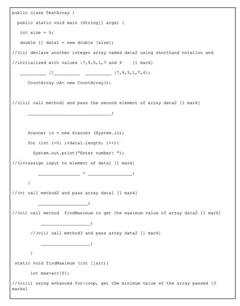Solved Question 3 15 Marks 1 Given An Array Declaration