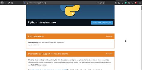 Pypi Outage Rpython