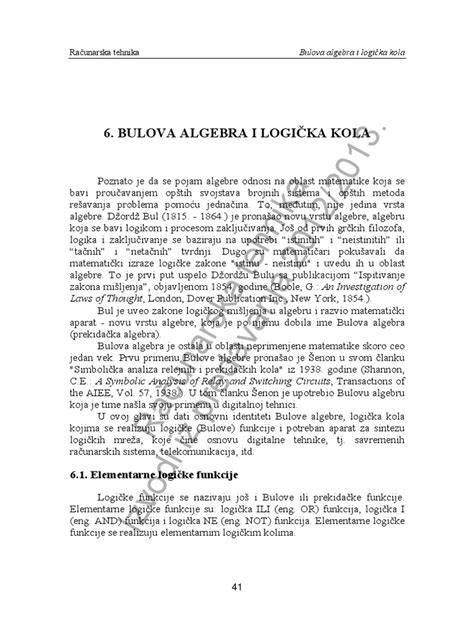 Bulova Algebra I Racunarska Tehnika Pdf Pdf