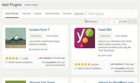 Установите основные плагины необходимые для вашего Wordpress Блог