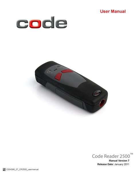 Code Cr 2500 User Manual Pdf Download Manualslib