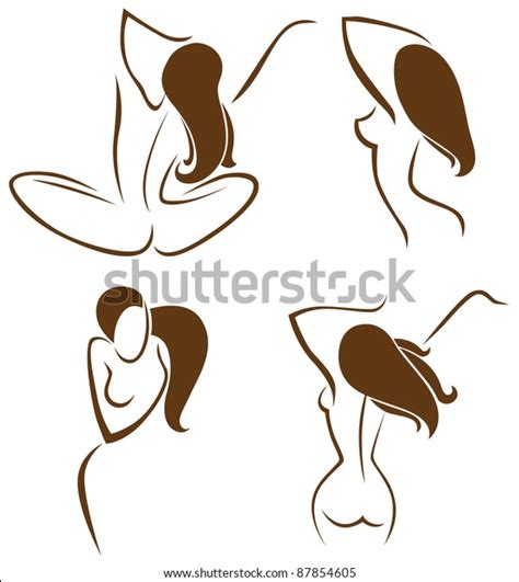 Vector Collection Naked Girls Symbols Beauty Stock Vector Royalty Free Shutterstock
