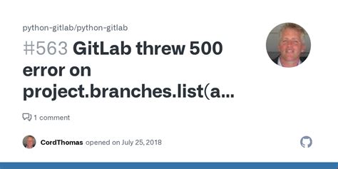 Gitlab Threw 500 Error On Projectbrancheslistalltrue · Issue 563 · Python Gitlabpython