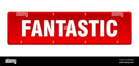 Fantastic Button Fantastic Square Red Push Button Stock Vector Image
