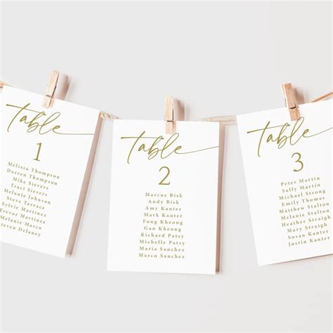 Table Assignment Etsy