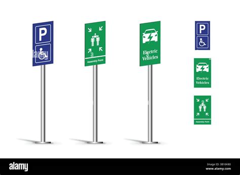 Wayfinding System Signage Mockup Set Direction Signs Exterior And Interior Way Finding Design