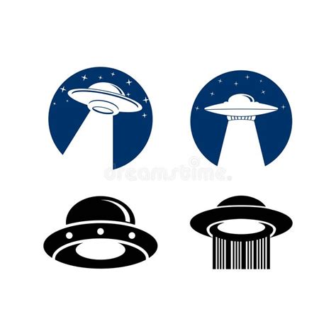 Ufo Vector Logo Template Illustration Stock Vector Illustration Of