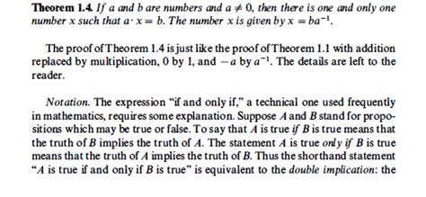 solved theorem 1 4 if a and b are numbers and a 70 then