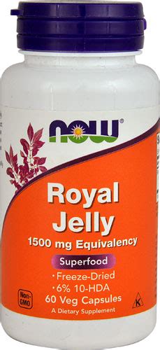 NOW Royal Jelly -- 1500 mg - 60 Capsules - Vitacost