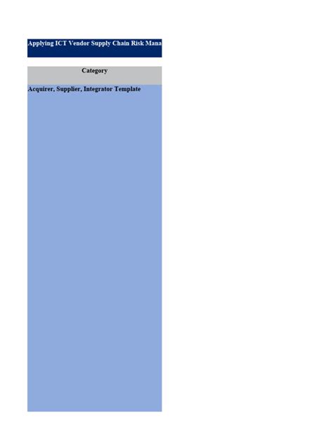 Ict Scrm Task Force Smb Operationalizing Vendor Template Excel 508
