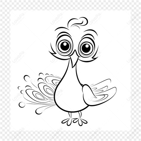 큰 눈을 가진 만화 공작 색칠 페이지몸짓부리 Png 일러스트 무료 다운로드 Lovepik