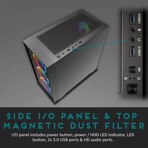 Apevia Genesis Bk Mid Tower Gaming Pc Case W 4x 120mm Argb Fans