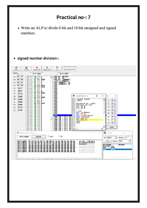 Mic 7 Computer Engineering Diploma Write An Alp To Divide 8 Bit And