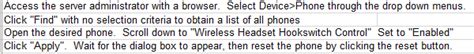solved cisco 6945 option wireless headset hookswitch control cisco