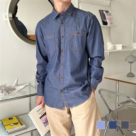 델파르 남자 기본 청남방 데님셔츠 Sd 221069 온채널