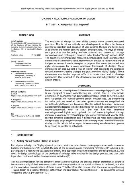 Pdf Towards A Relational Framework Of Design