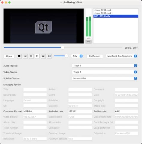 Media Player Example Qt Multimedia Qt