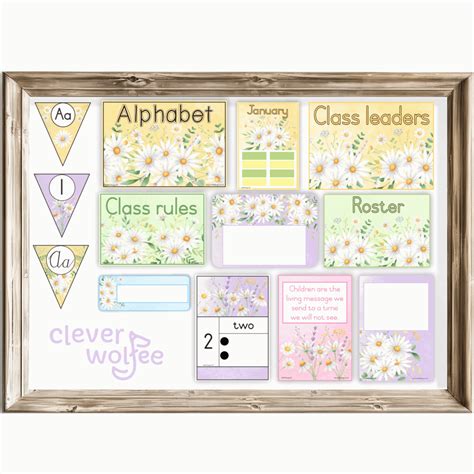 Class Theme Daisy Clever Wolfee