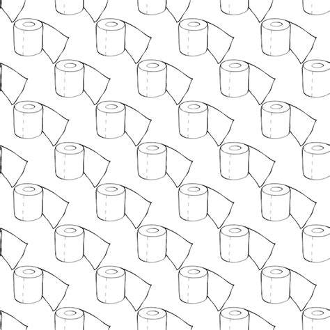 Premium Vector Toilet Paper Seamless Pattern Vector Flat Illustration