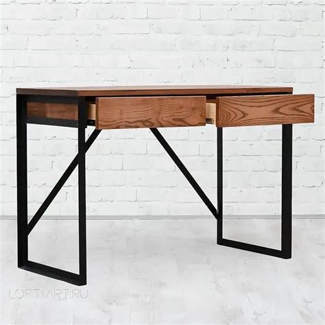 ᐉ Письменный стол Ecoloft Лофт In 2587 Коричневый 26398143 • Купить в Киеве Украине • Лучшая