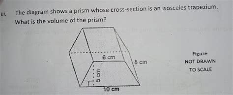Solved Iii The Diagram Shows A Prism Whose Cross Section Is An