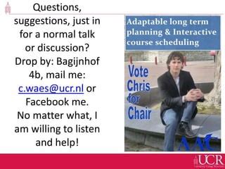 Course Scheduling Plans PPT