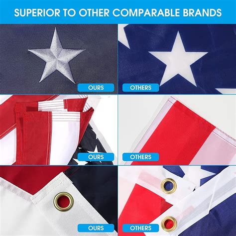 Us American Flag 3x5 Made In Usa Luxury Embroidered United States Flag