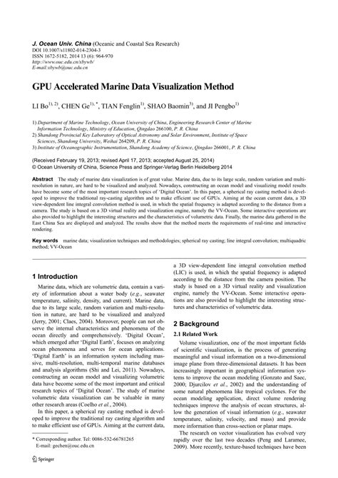 Pdf Gpu Accelerated Marine Data Visualization Method