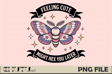 Cute Moth Png Witchcore Quote Design Graphic By Chutu Art · Creative Fabrica