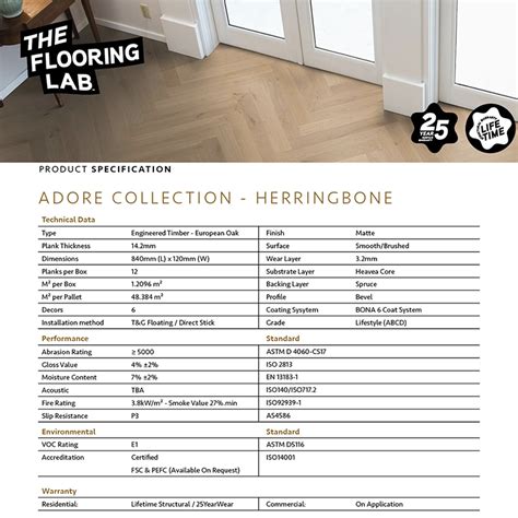 Specification Sheets The Flooring Lab