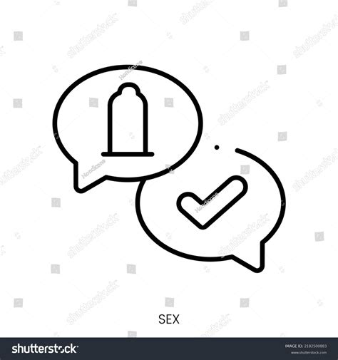 Sex Icon Linear Style Sign Isolated Stock Vector Royalty Free