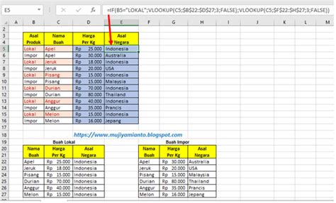 Latihan Soal Excel Gabungan Fungsi If Dengan Vlookup Disertai Soal