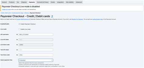 Configure Payoneer Checkout Woocommerce Plugin