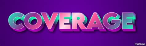 Coverage Text Effect And Logo Design Word