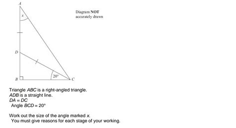 Solved A Diagram Not Ccurately Drawn Tangle Adb Is A Straight Line Da Dc Angle Bcd 20° Work