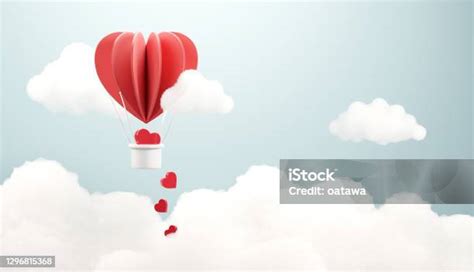 구름 하늘에 하트 플로트와 함께 비행 3d 풍선 발렌타인 데이 개념 2월에 대한 스톡 사진 및 기타 이미지 2월 3차원 형태 공휴일 Istock