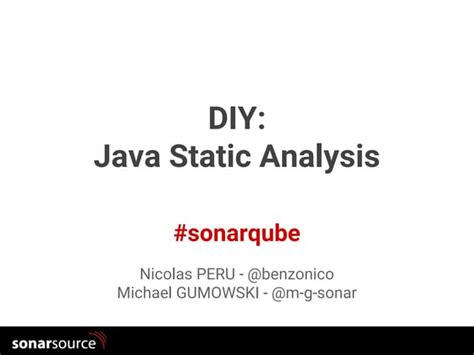 Diy Analyse Statique En Java Pdf