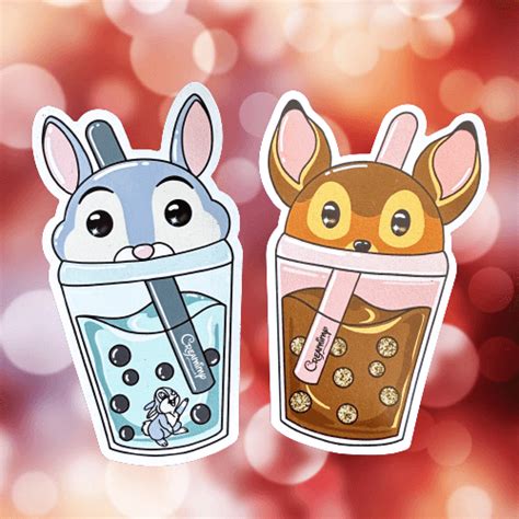 Magnet Bubble Tea Bambi And Panpan Creamimy
