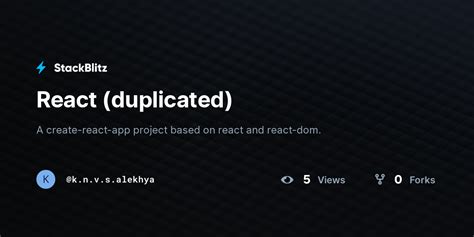 React Duplicated Stackblitz React Duplicated Stackblitz