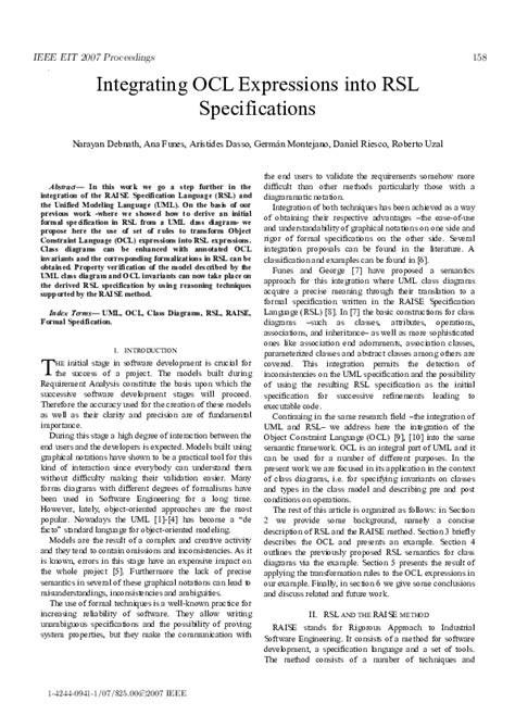 pdf integrating ocl expressions into rsl specifications germán