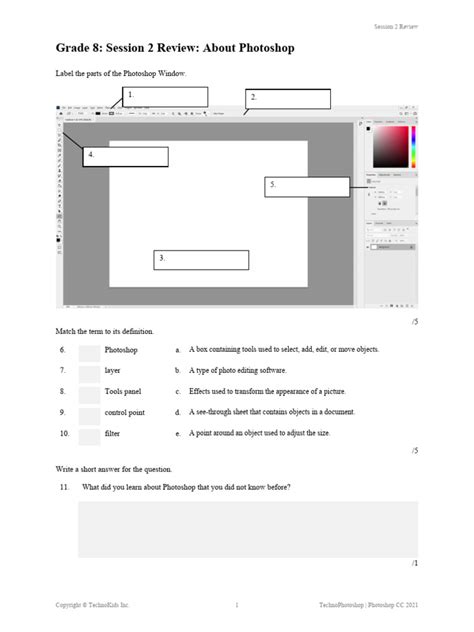 Photoshop Tools Session 2 Review Pdf Adobe Photoshop Computer