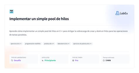 implementar un simple pool de hilos labex