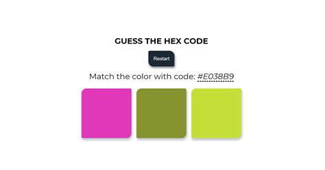 Github Bhaveshlohanaguess The Hex Code A Hex Color Code Guessing Game