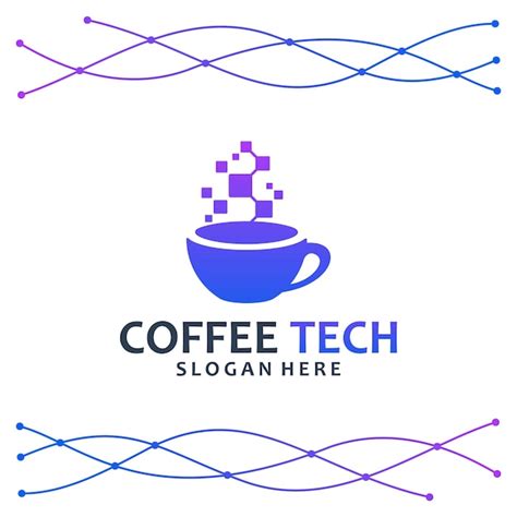 Premium Vector Coffee Tech Cup Logo Design Inspiration