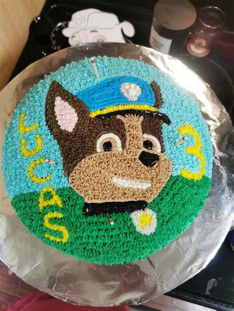 Chase Paw Patrol Birthday Cake Made By Me Paw Patrol Birthday Cake