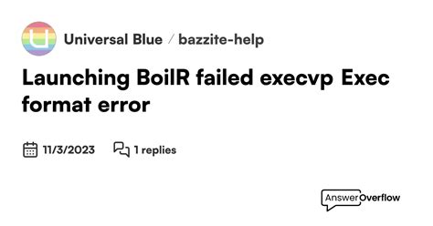 Launching Boilr Failed Execvp Exec Format Error Universal Blue