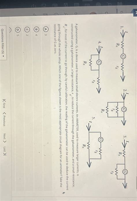 Solved A Galvanometer G Is A Device Used To Measure Small Electric 1 Answer